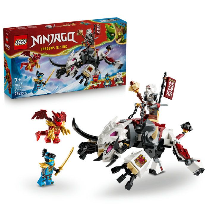 LEGO NINJAGO 71863 Zilvar et Grimtak la Bête Draconique - Jouet Ninja ...