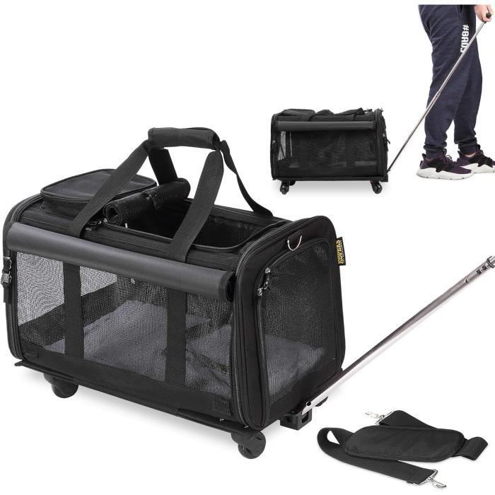 KOPEKS - Sac de Transport pour Chien-Chat à roulettes pour Animaux de ...