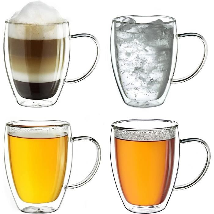 Verre Thermique À Double Paroi Avec Poignée 250 Ml, Grand Verre À ...