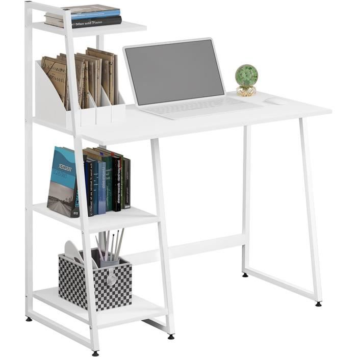 Bureau D'Ordinateur, Bureau D'Angle, Table De Bureau Avec Étagères De ...