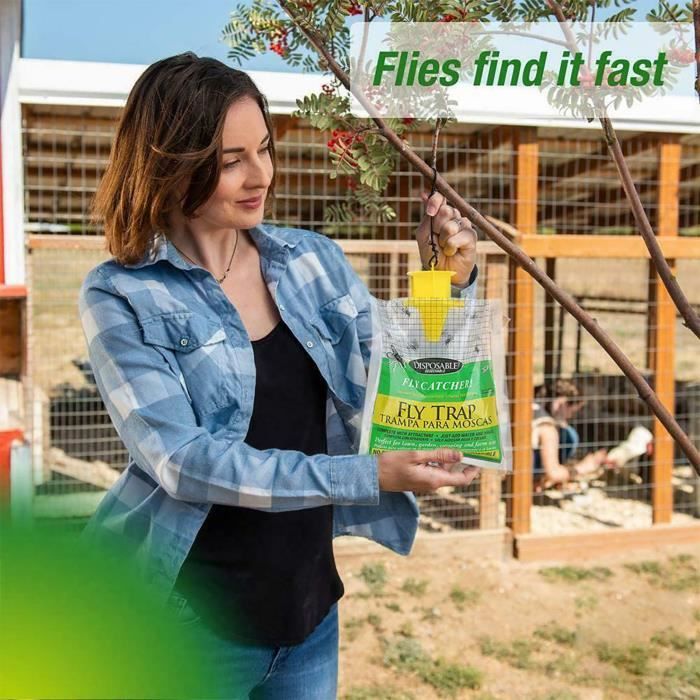 Piège à mouches, Piège à insectes, PVC jetable transparent imperméable ...