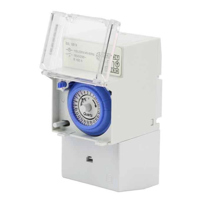 Minuterie Time Switch - ZJCHAO - SUL181H - 24 heures - Blanc ...