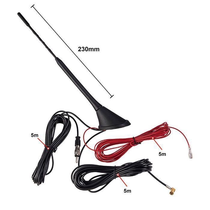 GIGICIAL Amplificateur d'antenne DAB+ pour voiture, antenne de toit AM ...