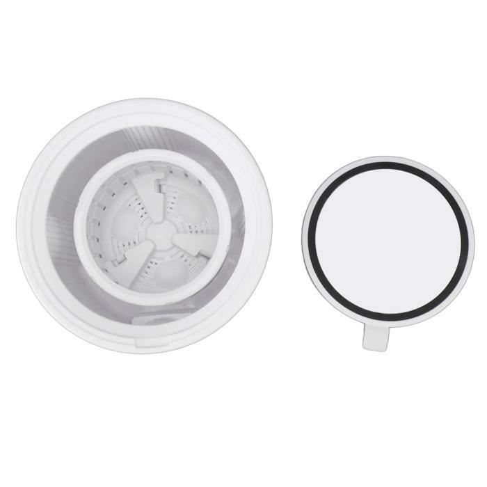 Qiilu Mini laveuse 6L 6L Mini Lave-Linge Automatique Bleu Éclairage ...