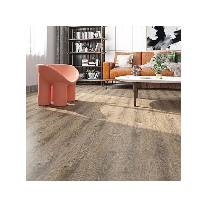Dalle PVC Adhesive Sol Bois Chêne Rustique Lino Sol Adhesif Bois Marron ...