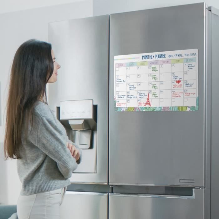 Calendrier magnetique frigo - Semainier magnetique & Planning frigo ...