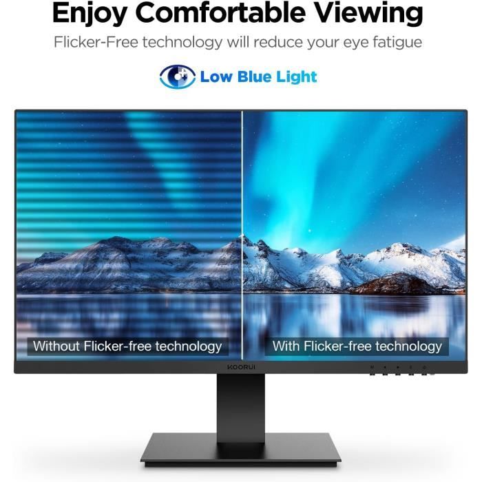 Ecran Pc 27 Pouces, Ips, Full Hd (1920 X 1080), 75Hz, 5Ms, 16:9, Vga ...