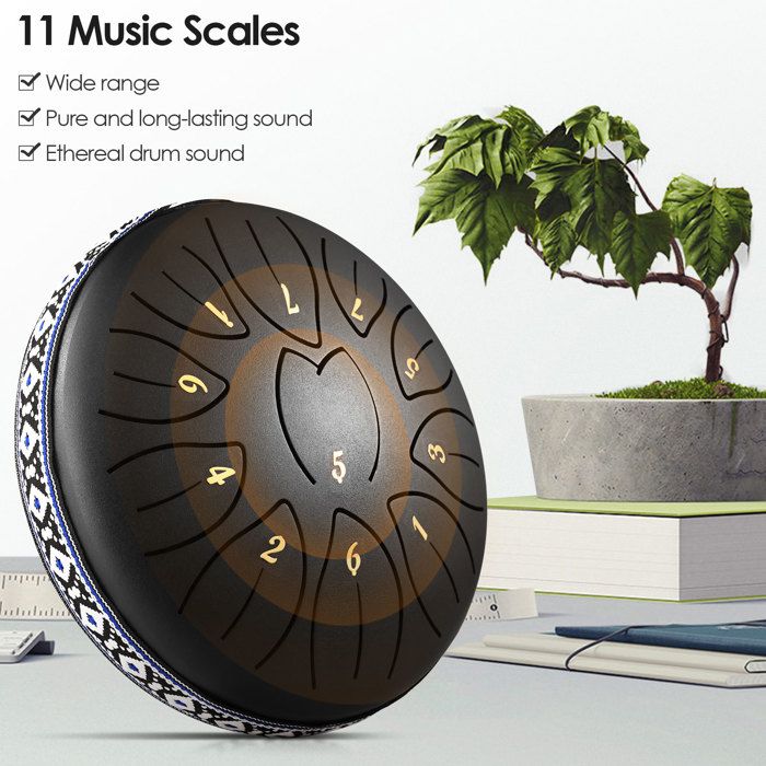 Portable TINGSING Mini Tambour à Langue 7.6cm 6 Notes | Acier Carbone ...
