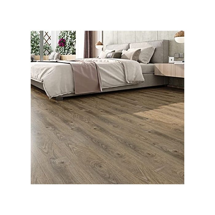 Dalle PVC Adhesive Sol Bois Chêne Rustique Lino Sol Adhesif Bois Marron ...