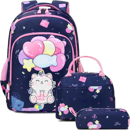 Chat Cartable Filles Primaire Ce1 Ce2 Sac À Dos 3D Licorne Chat ...