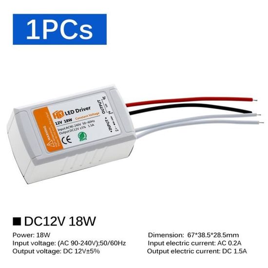 LED transformateur ip20 12 volts pilote DRIVER transformateur Ballast 12v DC CED PME, artisans ...