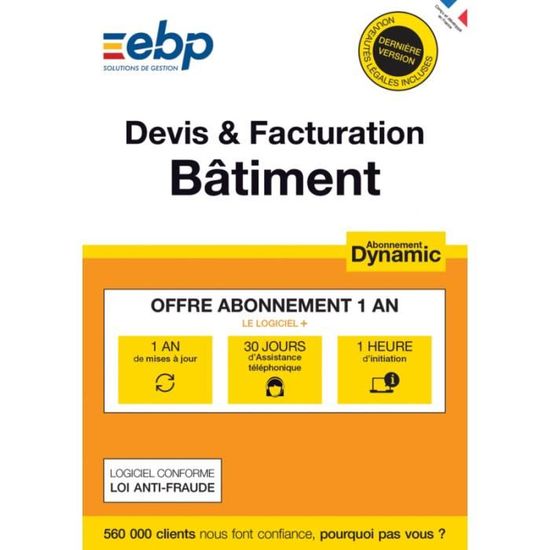 Logiciel de gestion EBP Devis et Facturation Batiment DYNAMIC à ...