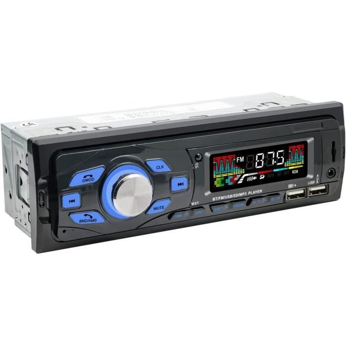 Radio Mains Libres Bluetooth,Autoradio Bluetooth 1 Din Avec Télécommande Au Volant,Mp3-Sd-Usb ...