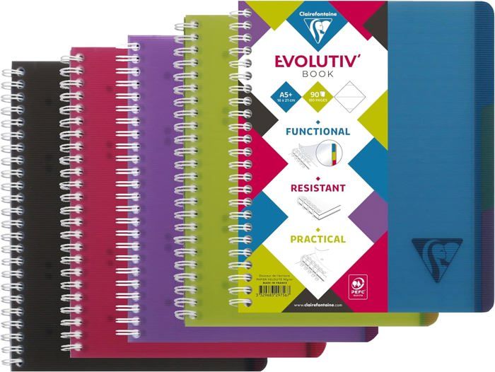 329756C Linicolor Lot De 5 Cahiers Evolutiv'Book A5+ 16X21 240 Pages Détachables Lignées Cadrées ...