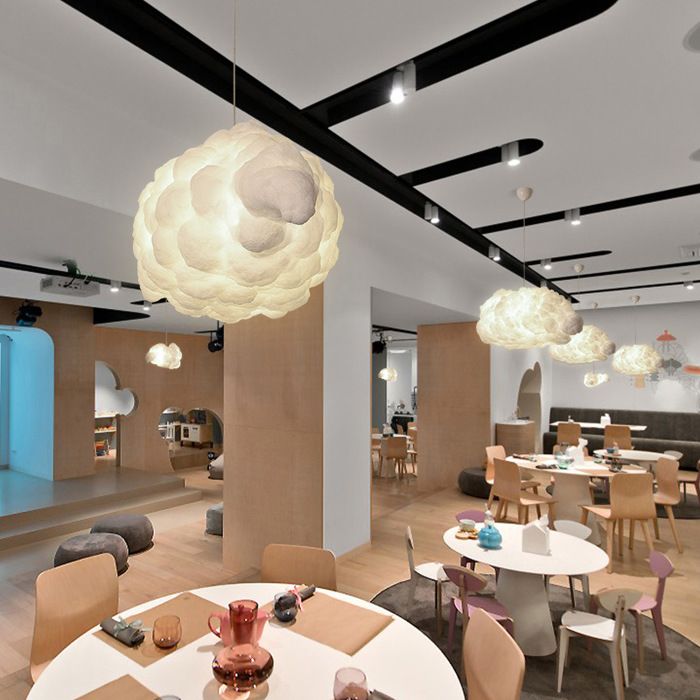 Lustre moderne simple en forme de nuage - Lustre de décoration pour la ...