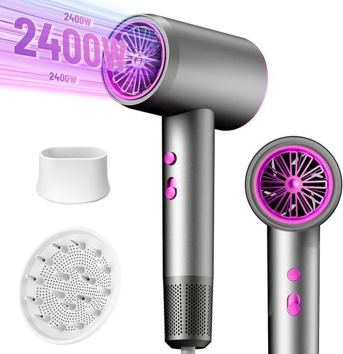Sèche Cheveux, 2400W Séchoir Cheveux, Séchage Rapide, Seche cheveux ...