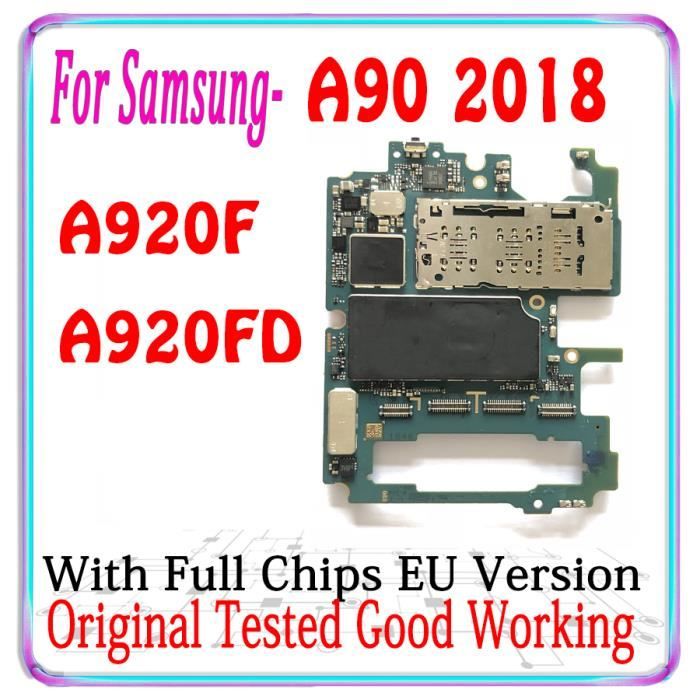 A920F-128GB-Carte mère double 2 Sim pour Samsung Galaxy A90 2018 A920F ...
