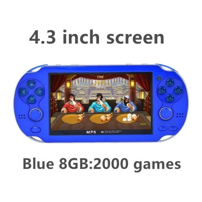 Blue8gb2000game - Console de jeu vidéo avec double joystick, 4.3 pouces ...