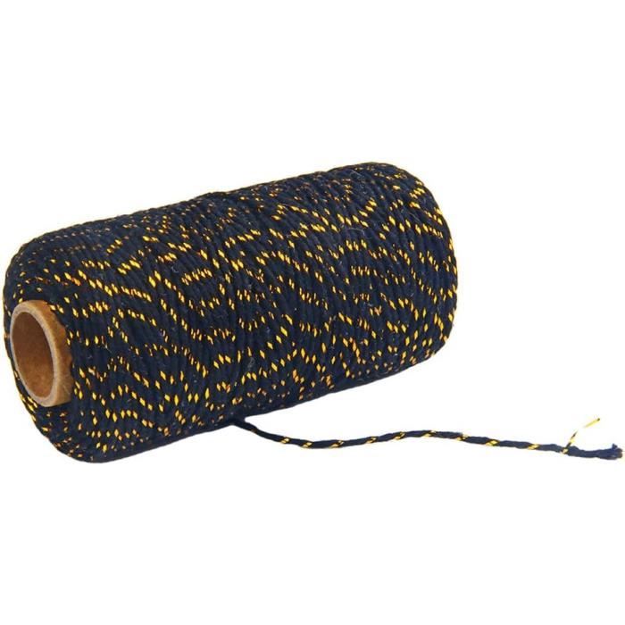 Corde En Coton 2 Mm,100 M Naturel Colorée Ficelle De Macramé Ficelle D ...