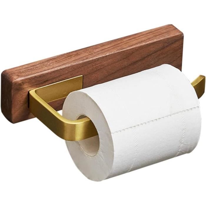 Porte-Papier Toilette Bois Support Papier Wc Mural Range Papier ...