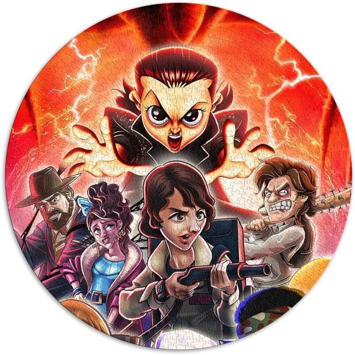 Jigsaw 1000 Pièces Stranger Sci-Fi Thriller Movie Puzzles Ronds Adultes ...