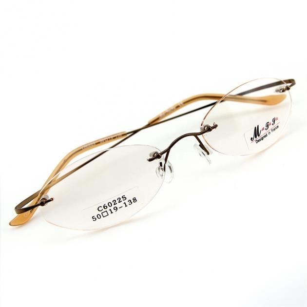 Monture de lunettes de vue percée invisible LC6022 Marron - Achat ...