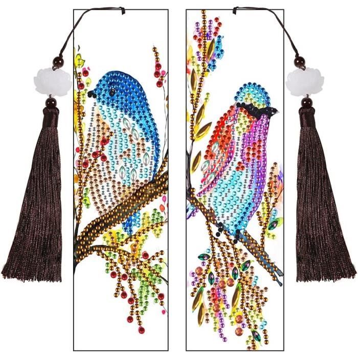 Domybest 2 Pièces Marque-page de Peinture au Diamant Bricolage Diamant Painting Marque Pages en ...