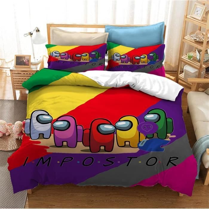 Housse de Couette - Among Us - Violet - 240x260cm - Impression en 3D ...