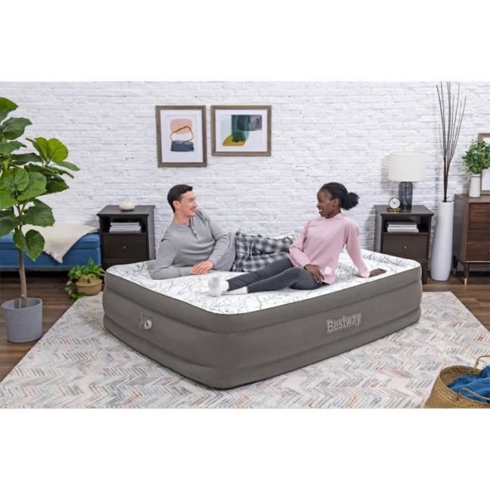 Bestway Lit gonflable avec pompe intégrée 203x152x46 cm - 6941607326367 ...