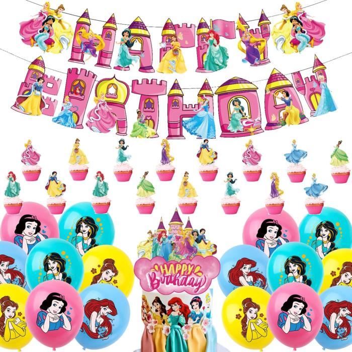 34 Pièces Decoration Anniversaire Princesse, Ballons Anniversaire ...