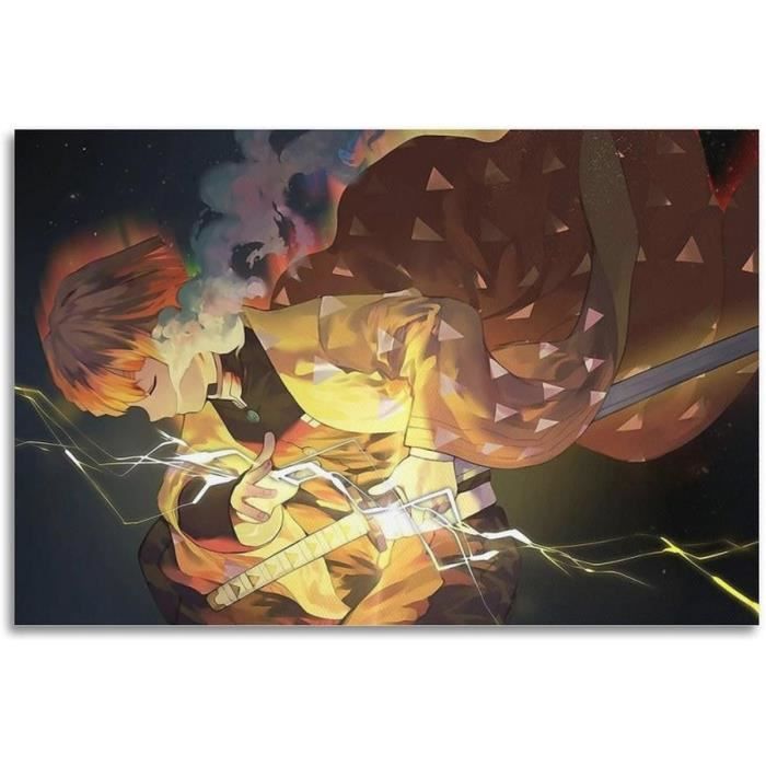 Poster De L'Anime Demon Slayer Zenitsu Agats - Peinture Décorative Sur ...