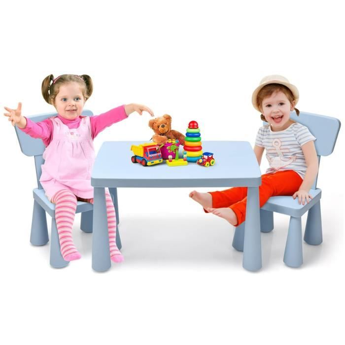 DREAMADE Ensemble Table et 2 Chaises Enfants, Structure Stable, Table ...