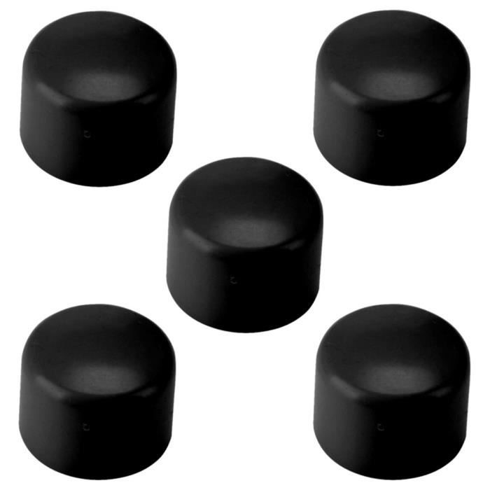 Embout de tube rond - Non spécifié - 6mm - PVC - Noir RAL 9005 - Lot de ...