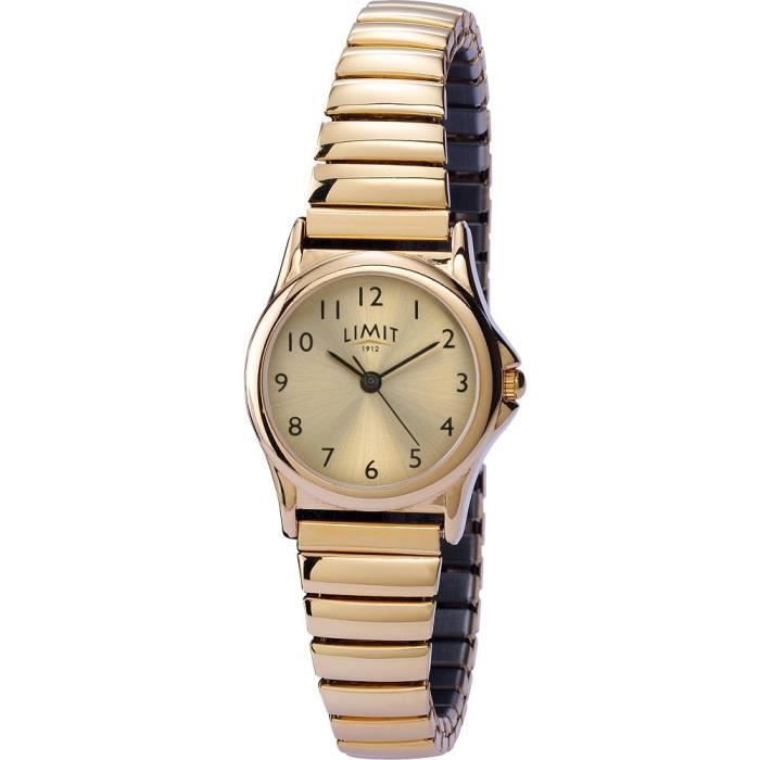 Limit Women's Classic Champagne Dial Gold Plated Expander Bracelet ...
