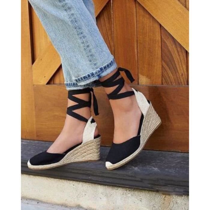 Sandales d'été pour femmes - Marque - Talon compensé 5cm - Sangle ...