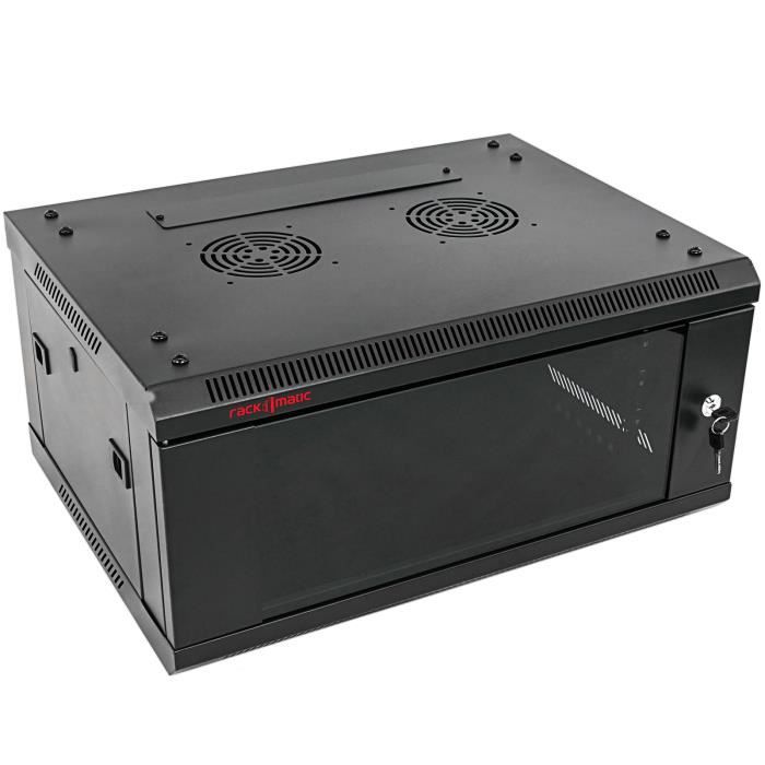 RackMatic Armoire de serveur rack 19" 4U murale 600x450x286mm SOHOrack ...