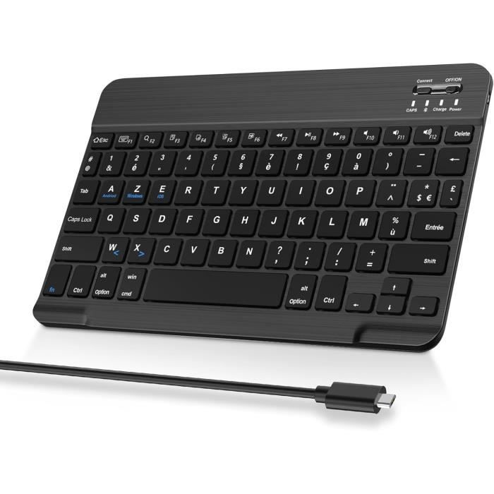 Clavier Sans Fil Bluetooth 11'' - Azerty Portable Rechargeable Clavier ...