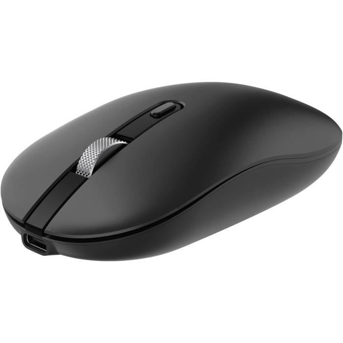 Souris Sans Fil Rechargeable, Souris Bluetooth 5.1 2.4Ghz Nano ...