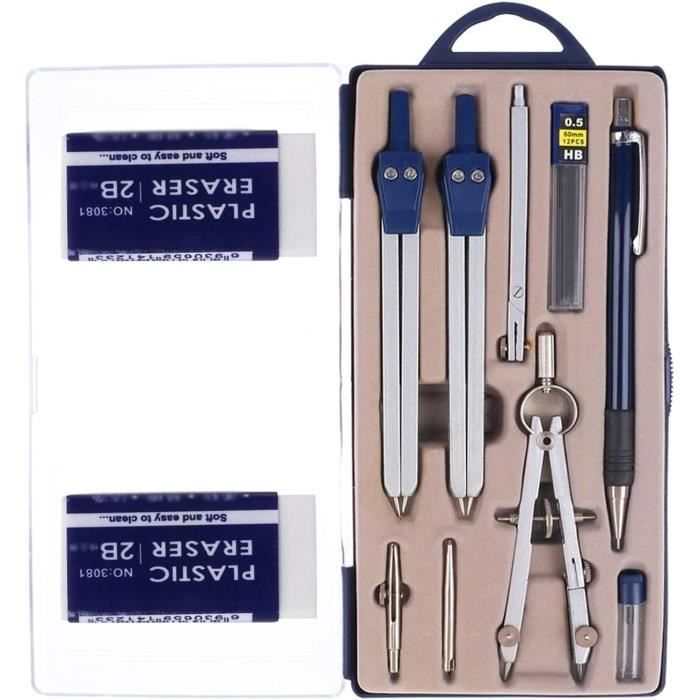 Compas Rapporteur Boussole et Set de PROTRACTEUR SET Compas Metal Tool ...