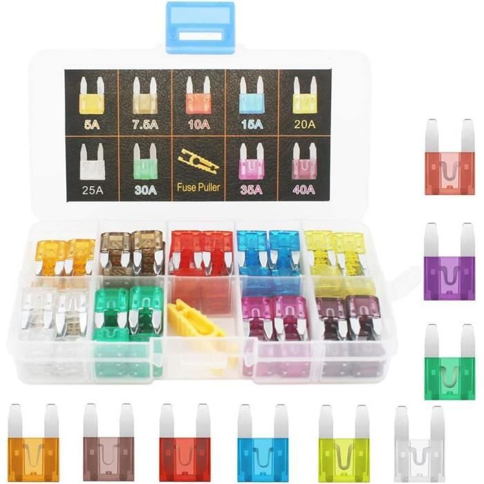 Gebildet 120 PCS 12V-24V Assortis Voiture Fusible à Lame Small, Fusible ...