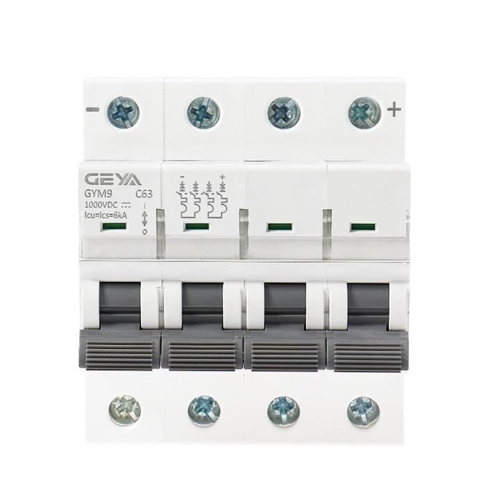 Mcb Dc 1000V Mcb Mini Disjoncteur Dc 6A 10A 16A 20A 25A 32A 40A 50A 63A 4 Pôles Iec60947 (Size ...