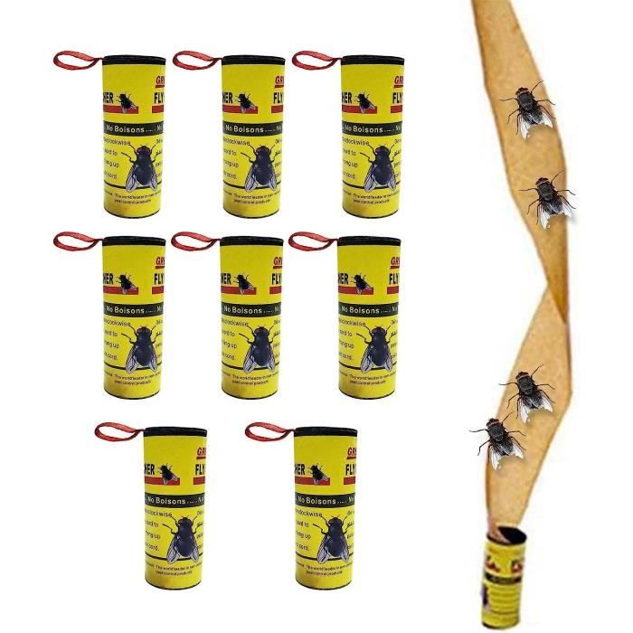 Bandes Anti-Mouches Collantes, Attrape-Mouches Des Fruits Insectes ...