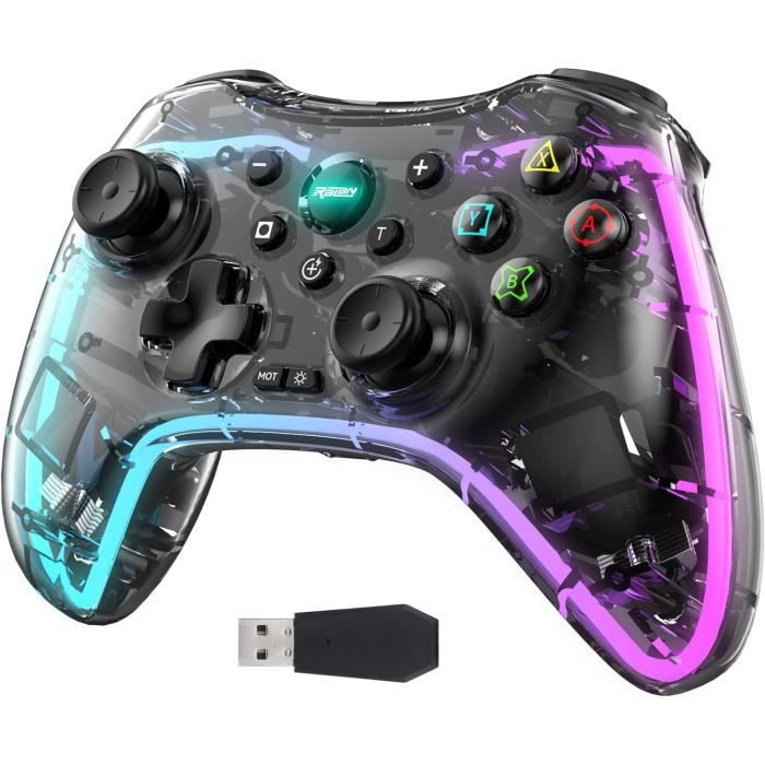 Manette De Jeu Sans Fil Avec Éclairage Led Compatible Avec Xbox One S-X ...