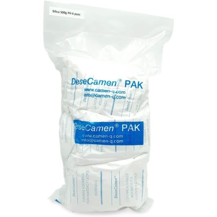 Gel De Silice - (500 Grammes 6 Sacs) 3 Kg - Paquets Déshumidificateurs - Absorbant L'Humidité ...