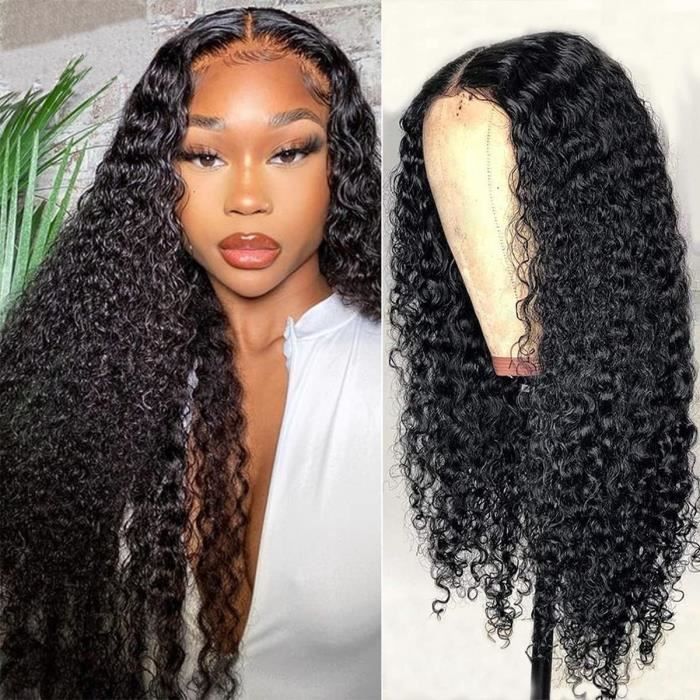 4X4 Human Hair Wig Curly Wave Brazilian Remy Hair Glueless Wig Kinky Curly Wig Wet And Wavy Hair Wigs Top Swiss Lace With Bab W6423 Cdiscount