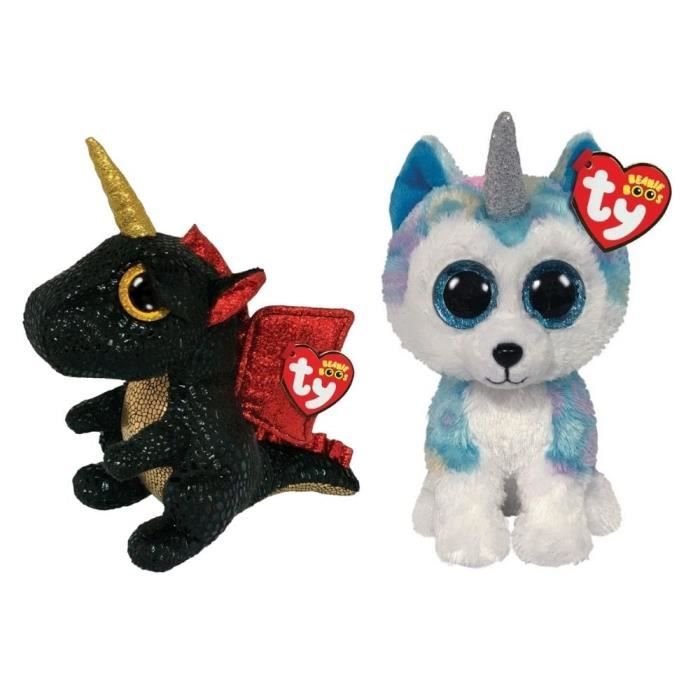Ty - Peluches - Beanie Boo's - Grindal Dragon & Helena Husky ...
