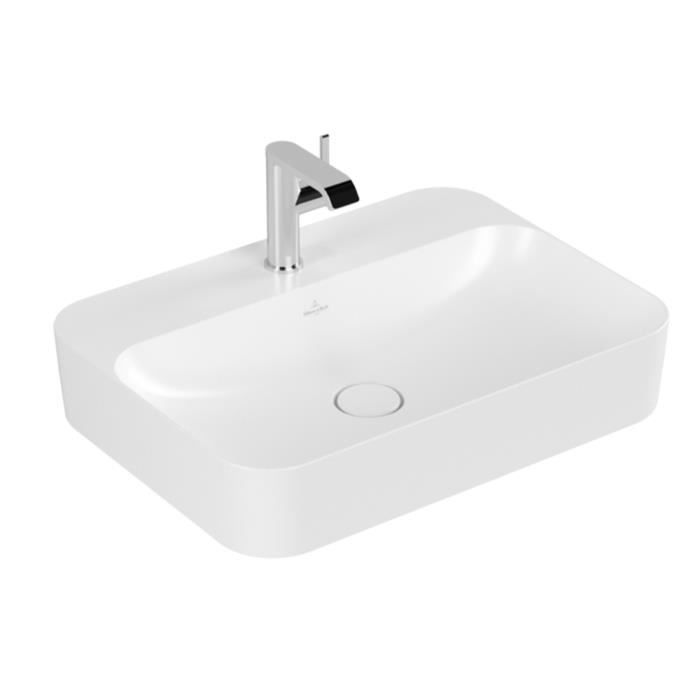 Vasque à poser Finion percée, Stone White CeramicPlus 414261RW ...
