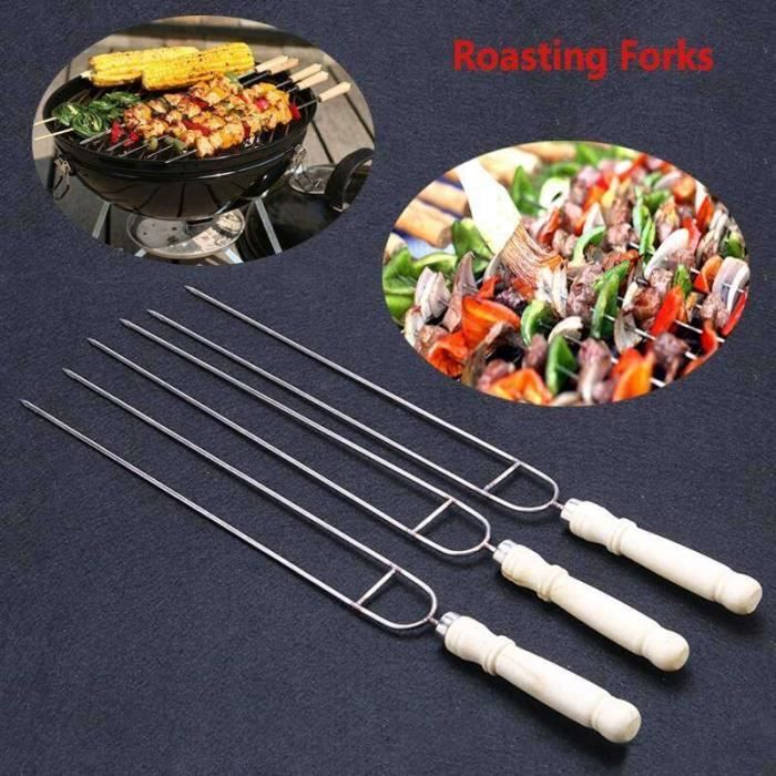 HK14936-Fourchette à Barbecue en acier inoxydable en forme de U. outil ...