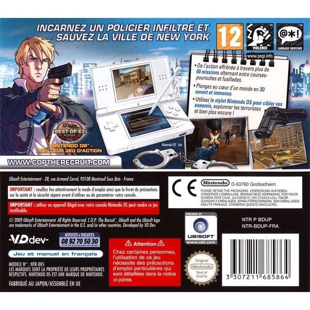 COP THE RECRUIT / Jeu console DS - Cdiscount Jeux vidéo