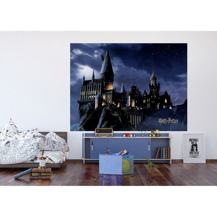 Papier peint - Harry Potter Poudlard - Multicolore - 182 x 252 cm ...